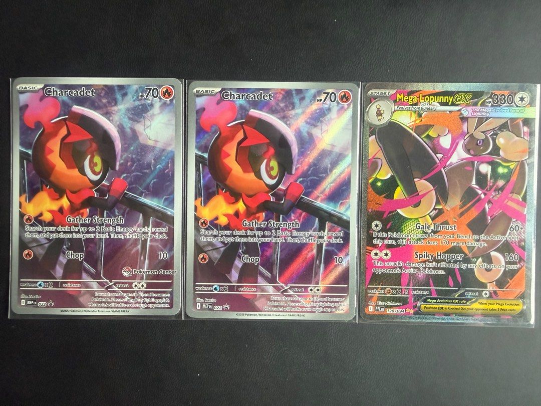 Phantasmal Flames Promo - Charcadet Pokemon Centre & Mega Lopunny EX ...