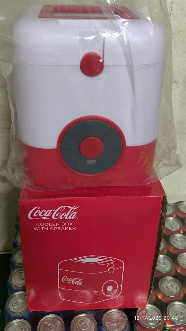Coca-Cola Cooler Box with Speaker, Furniture & Home Living, Kitchenware ...