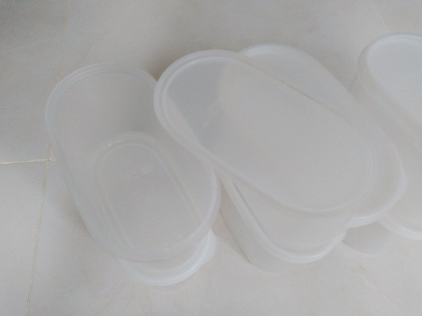 Daiso Oval Storage Containers - Set of 6, Furniture & Home Living ...