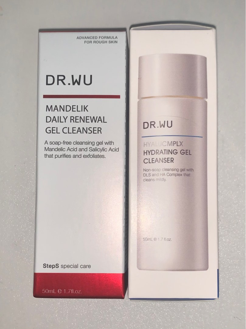 dr wu mandelik daily renewal gel cleanser/ dr wu hyalucmplx hydrating ...