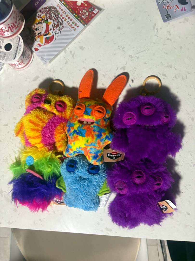 Fuggler Plush Keychains - Assorted Colors, Hobbies & Toys, Toys & Games ...