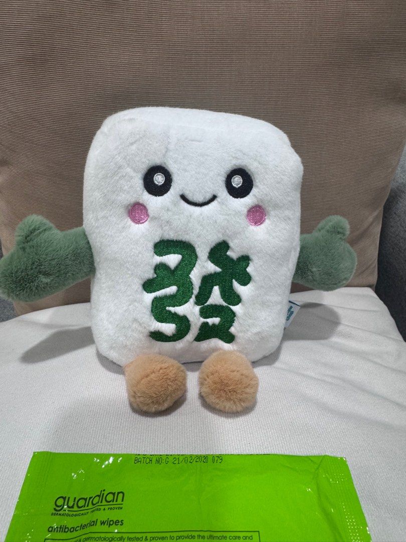Fun Claw Huat Mahjong Tile Plush, Hobbies & Toys, Toys & Games on Carousell