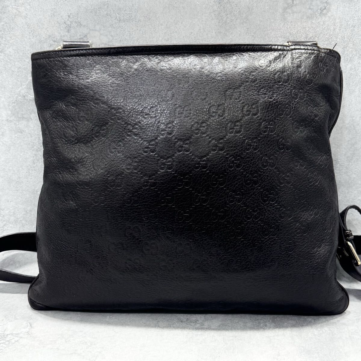 Gucci Shima Men's Genuine Leather Business Shoulder Bag with GG Pattern, Dark Brown, A4 Size ...