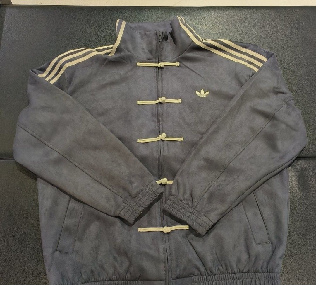 [In Stock] Adidas Grey Blue Jacket CNY 2026 China, Men's Fashion, Coats ...