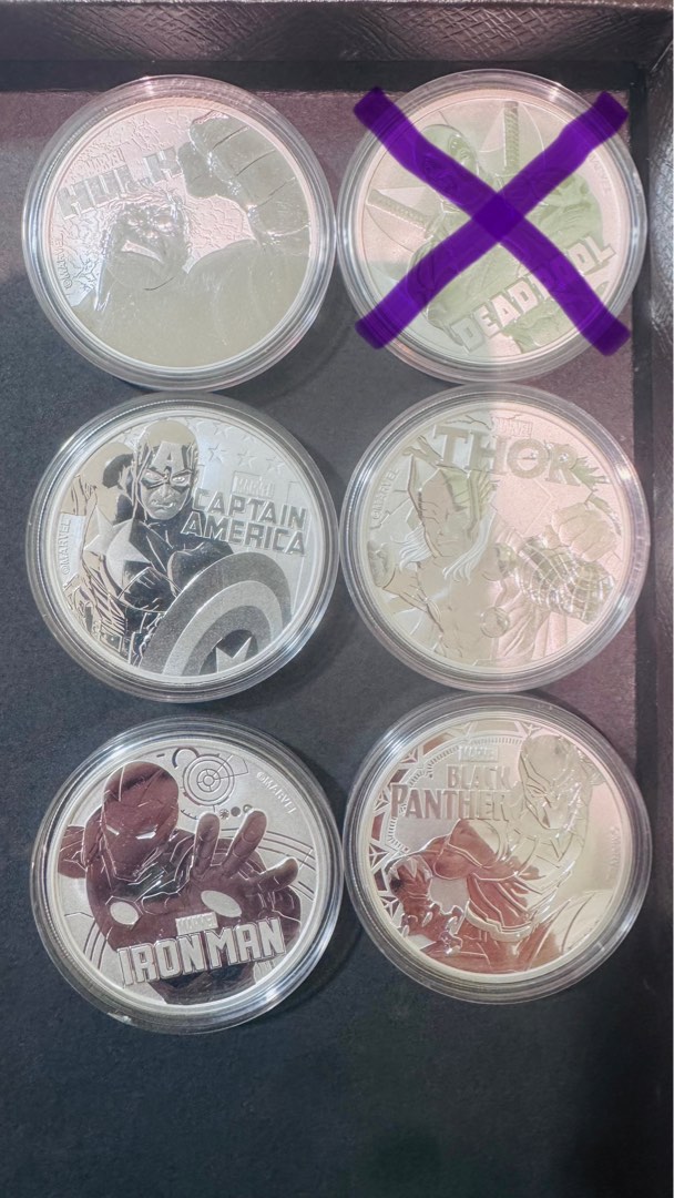 Marvel Superhero Silver Coins Set, Hobbies & Toys, Memorabilia ...