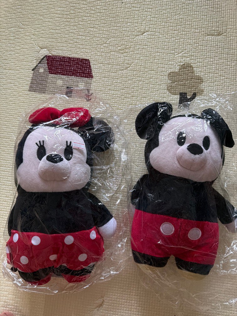Mickey and Minnie soft toy ~13cm, Hobbies & Toys, Toys & Games on Carousell
