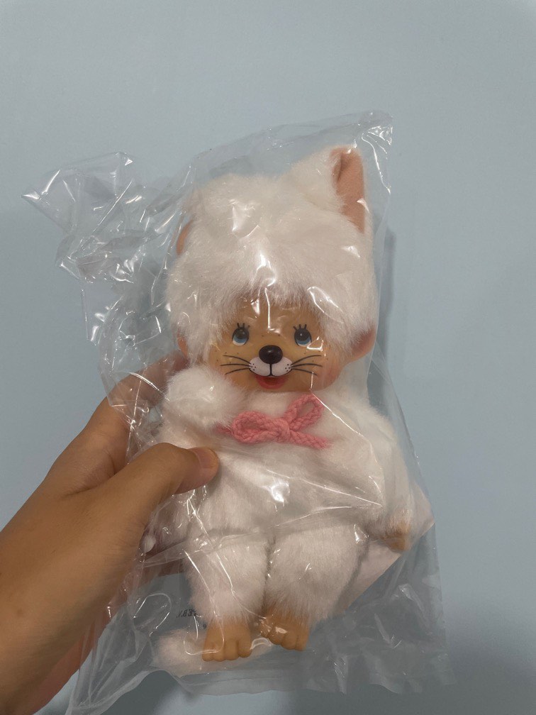 Monchhichi / Monchichi White Cat Plush (S size), Hobbies & Toys, Toys ...