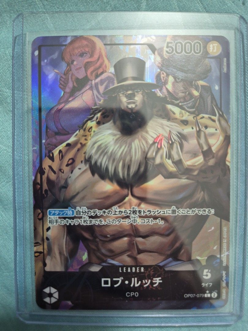 One Piece Card Game - Rob Lucci Leader Card, Hobbies & Toys, Toys ...