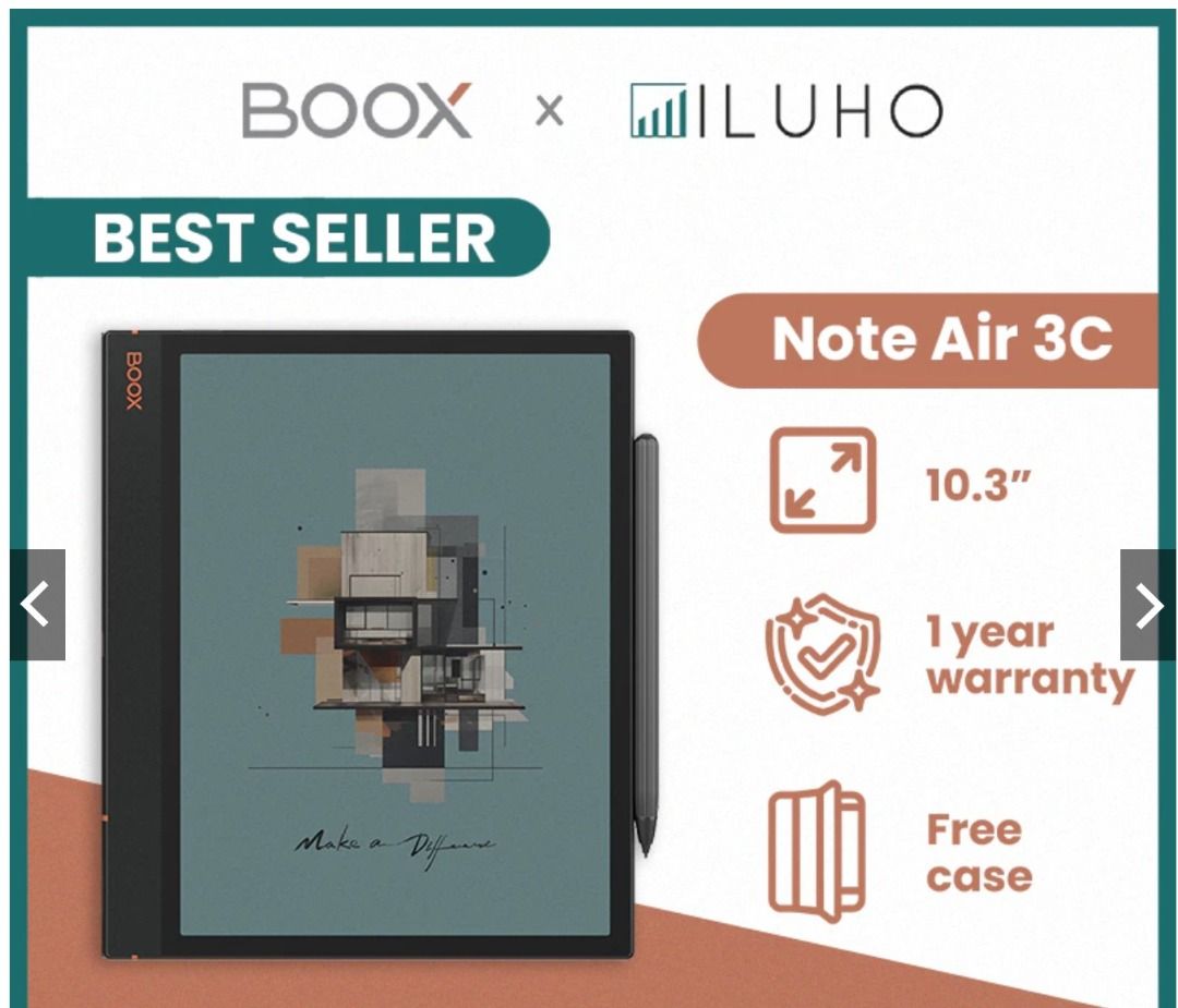 ONYX BOOX Note Air 3C | 10.3inch Colored E Ink Tablet | Android 12 ...