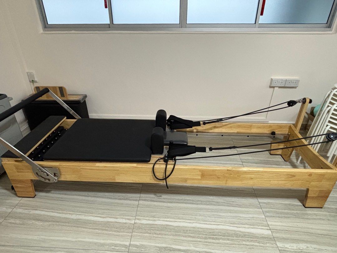 Pilates Reformer Machine (with platform extenders, sitting box and jump ...