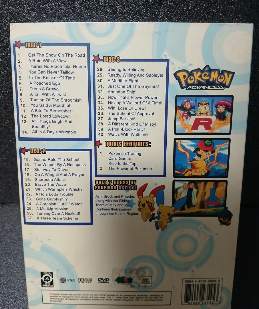 ️ POKEMON ADVANCED Dvds, Hobbies & Toys, Music & Media, CDs & DVDs on ...