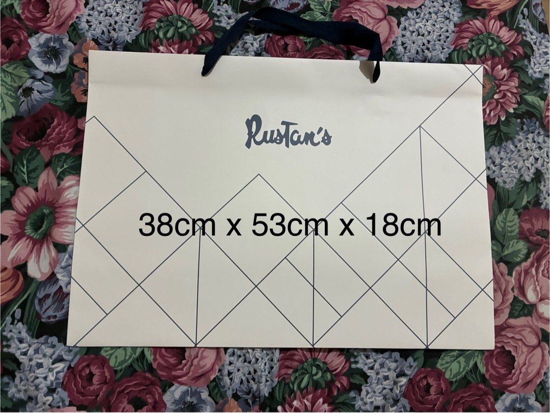 RUSTANS XL paper bag - white, Women's Fashion, Bags & Wallets, Tote ...