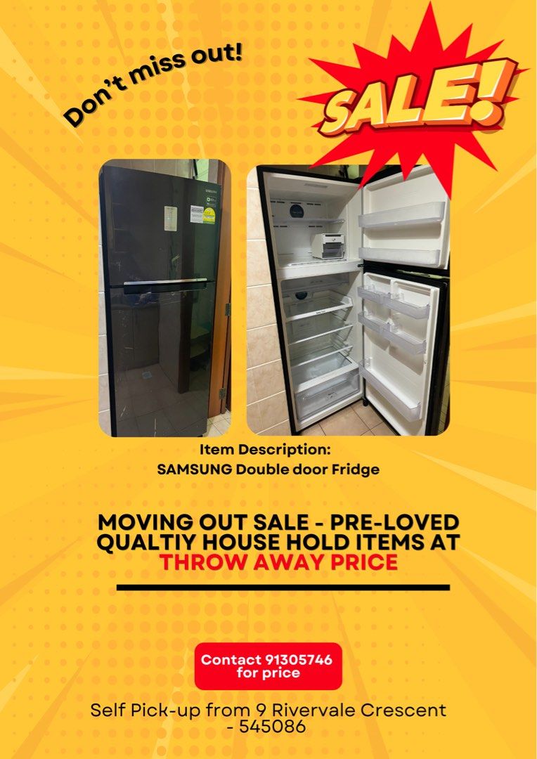 Samsung Fridge - Moving Out Sale! - Available from 20th February 2026 ...