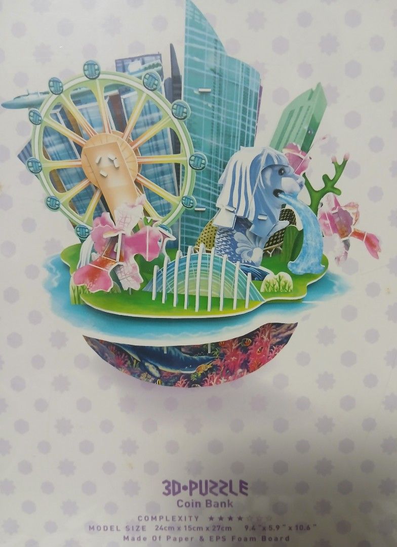 ️ SG 50 - City Scape Singapore 3D Puzzle Coin Bank, Hobbies & Toys ...