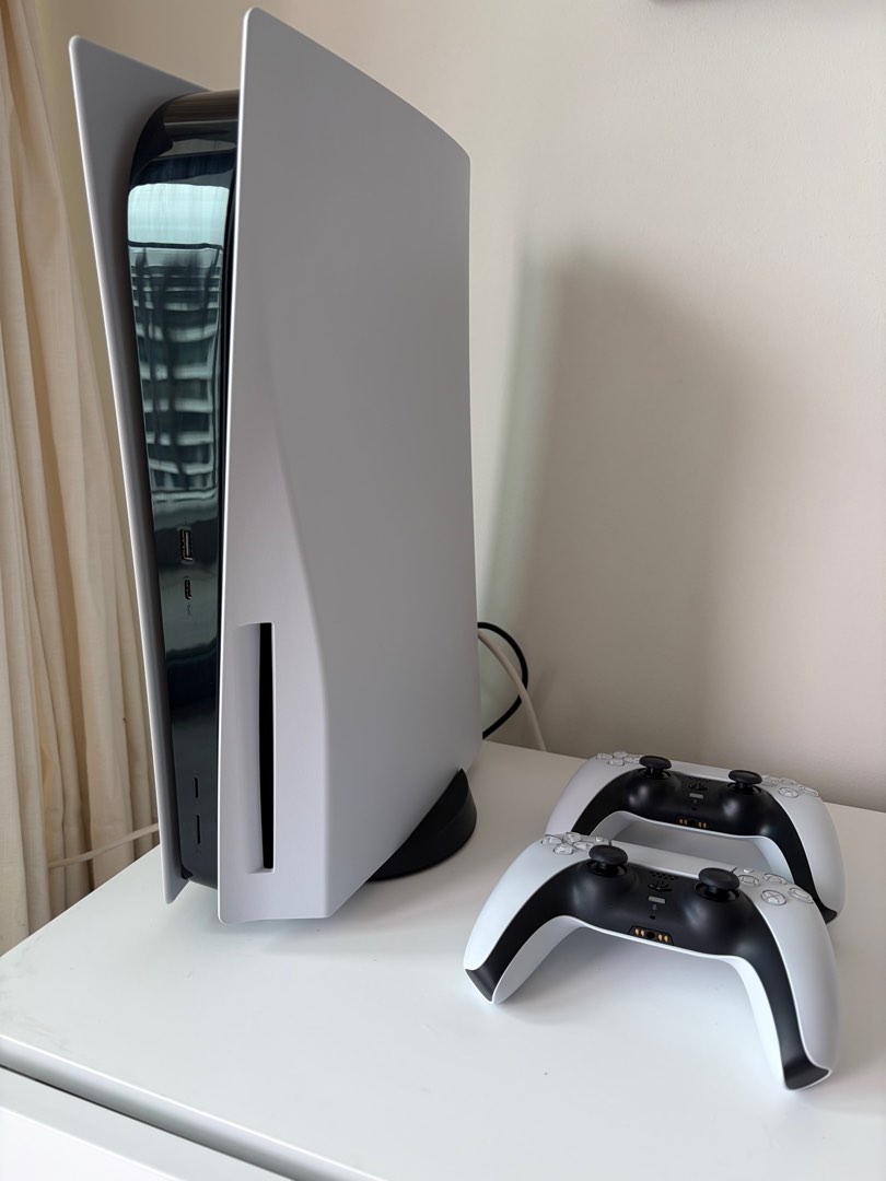 Sony PlayStation 5 Console with Two Controllers, Video Gaming, Video ...