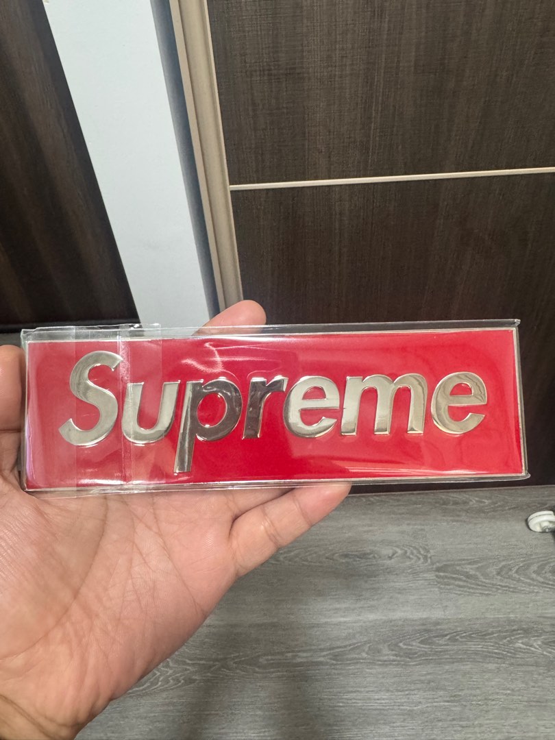 Supreme Box Logo Car Emblem, Car Accessories, Car Plates on Carousell