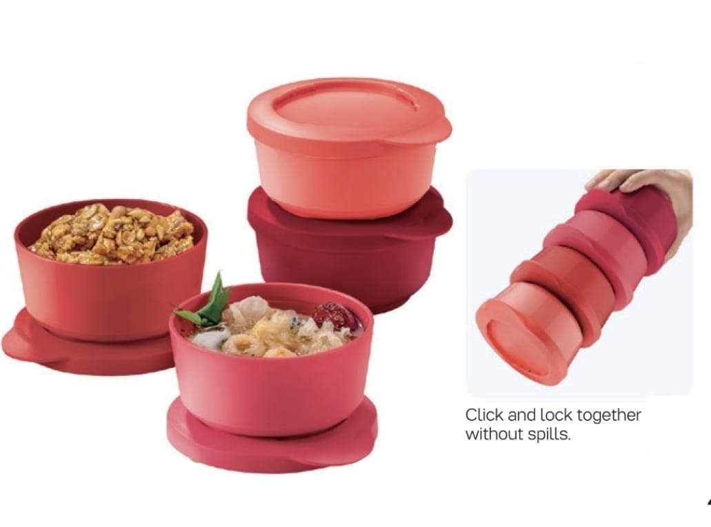 Tupperware Click-Lock Food Storage Bowls, Furniture & Home Living ...