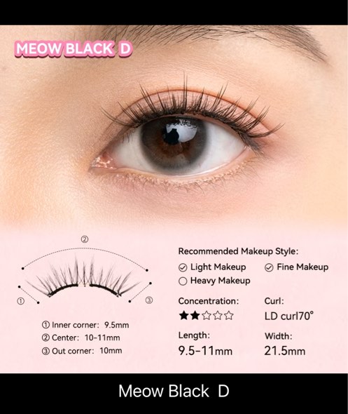 Wosado Eyelash & Fixer Meow Black D Zootopia, Beauty & Personal Care ...