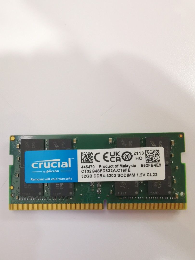 32GB DDR4 3200mhz USED SODIUM RAM, Computers & Tech, Parts ...