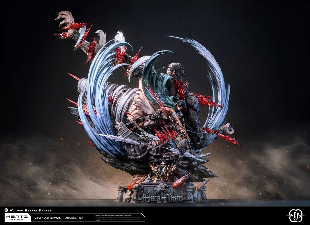 [Attack On Titan] Levi Vs Beast Titan Figurine, Hobbies & Toys, Toys ...