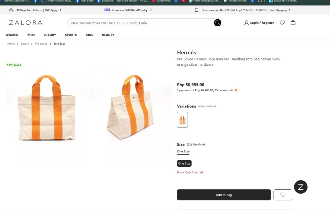 Hermes from our balikbayan box bougth from Georgia USA ., Luxury, Bags ...