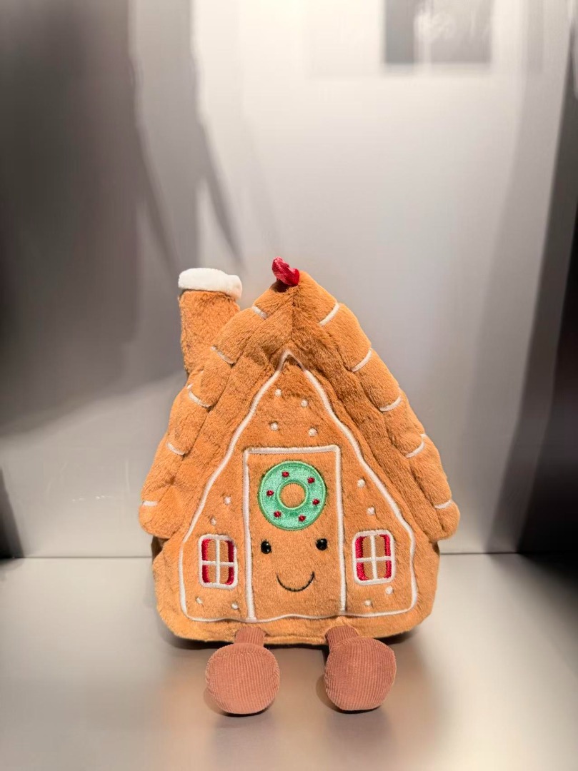 Jellycat Gingerbread House Plush Toy, Hobbies & Toys, Toys & Games on ...