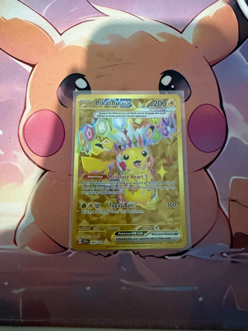 Pikachu EX surging sparks, Hobbies & Toys, Toys & Games on Carousell