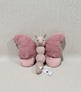 Rare & Retired Jellycat Beatrice Butterfly Pink Butterfly Plush Soft ...
