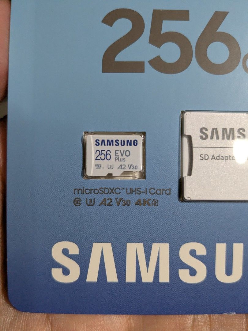Samsung Evo Plus (2024) 256GB UHS-I A2 v30 MicroSDXC MicroSD Memory ...
