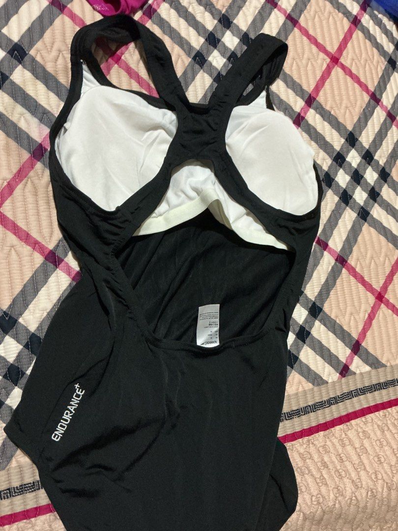 Speedo Endurance+ Black Swimsuit, Women's Fashion, Swimwear, Bikinis ...