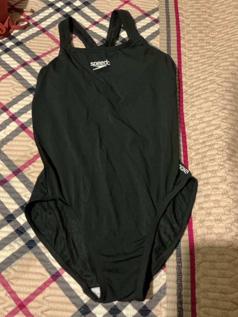 Speedo Endurance+ Black Swimsuit, Women's Fashion, Swimwear, Bikinis ...