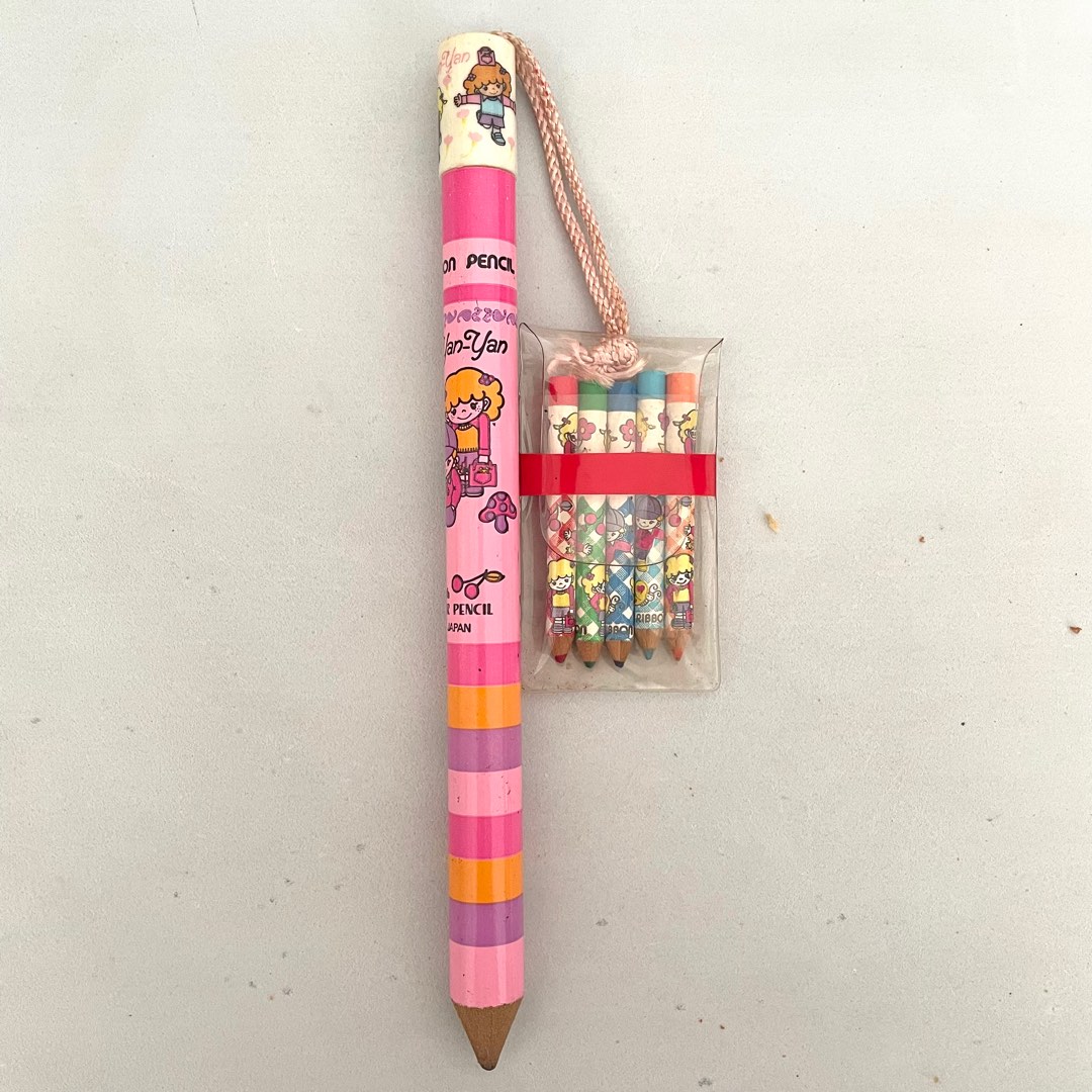 Vintage Triple Yan Yan Jumbo Pencil With Mini Color Pencils, Hobbies ...