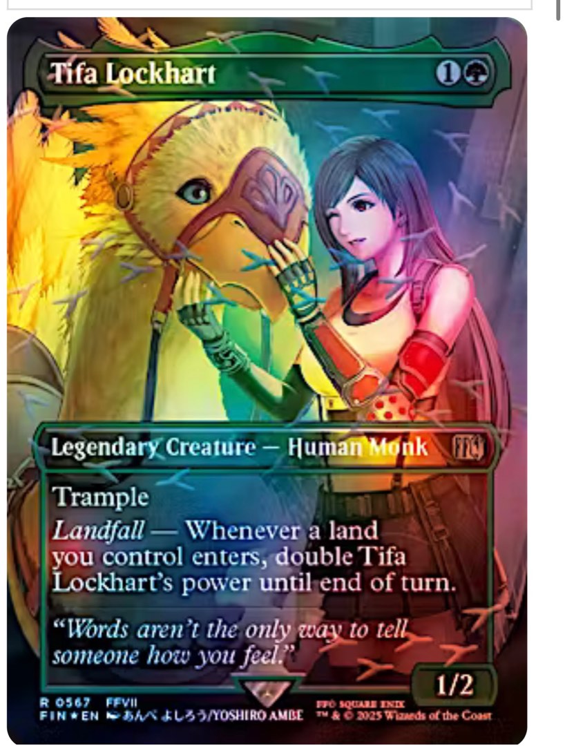 WTB Chocobo Foil Tifa Lockhart MTG, Hobbies & Toys, Toys & Games on ...