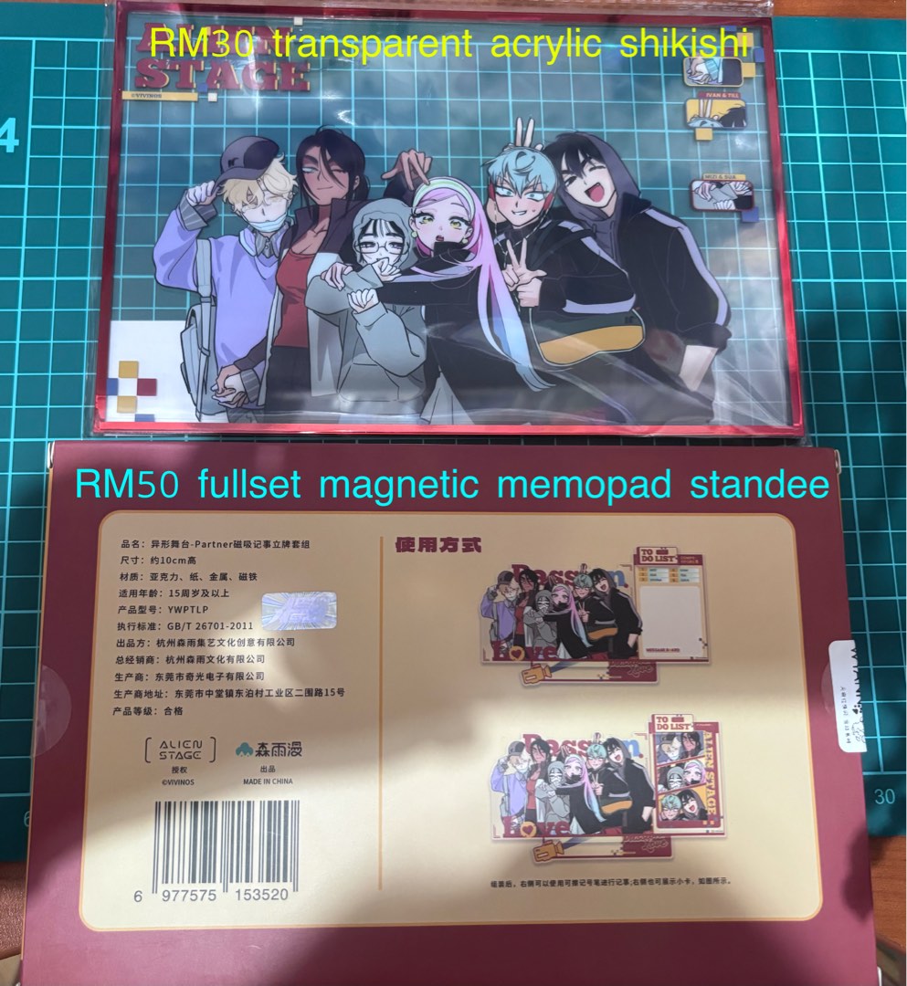 (wts) Alien Stage Transparent Acrylic Shikishi & Magnetic Memopad ...