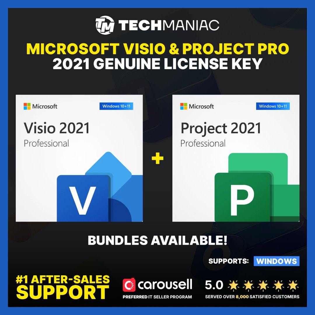 🔥 Microsoft Project Pro + Visio Pro 2021 | Genuine License Key ...