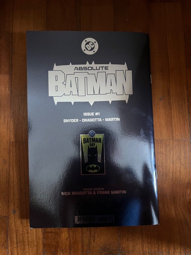 Absolute Batman #1(foil) - Batman Day Dragotta Variant, Hobbies & Toys ...