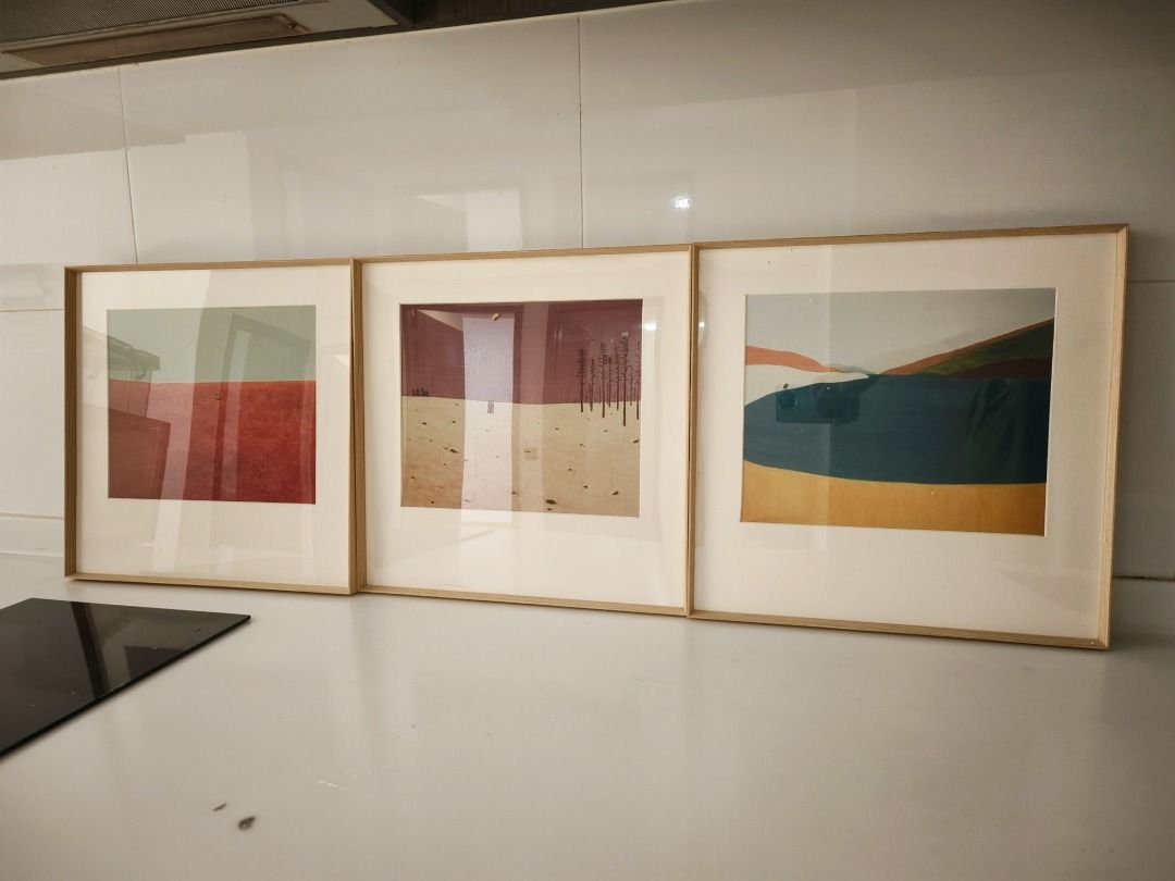 Abstract Art Prints - Set of 3-IKEA painting, Hobbies & Toys, Art ...