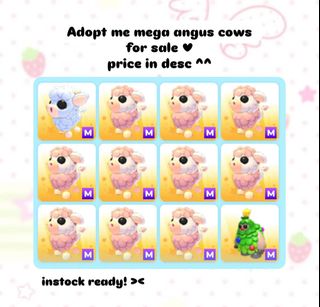 ADOPT ME MEGA ANGUS COW, Video Gaming, Gaming Accessories, In-Game ...