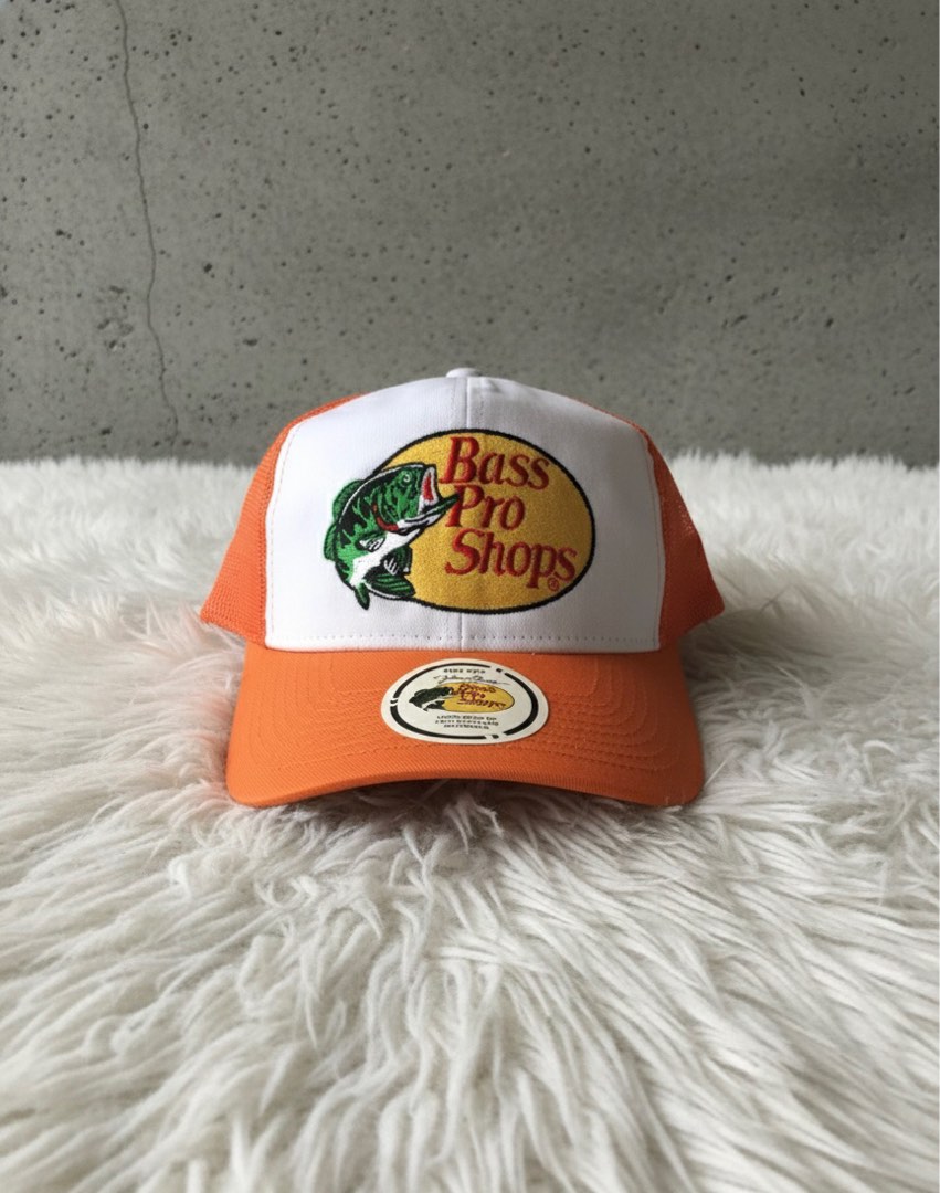Bass Pro Shop Orange Embroidered Trucker Cap, Men's Fashion, Watches ...