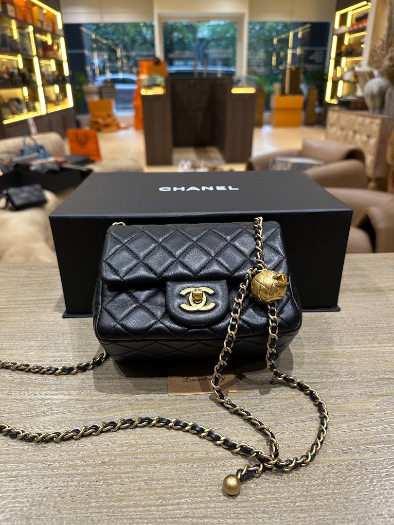 Chanel Mini Square Pearl Crush Serial 30 full set receipt like new ...