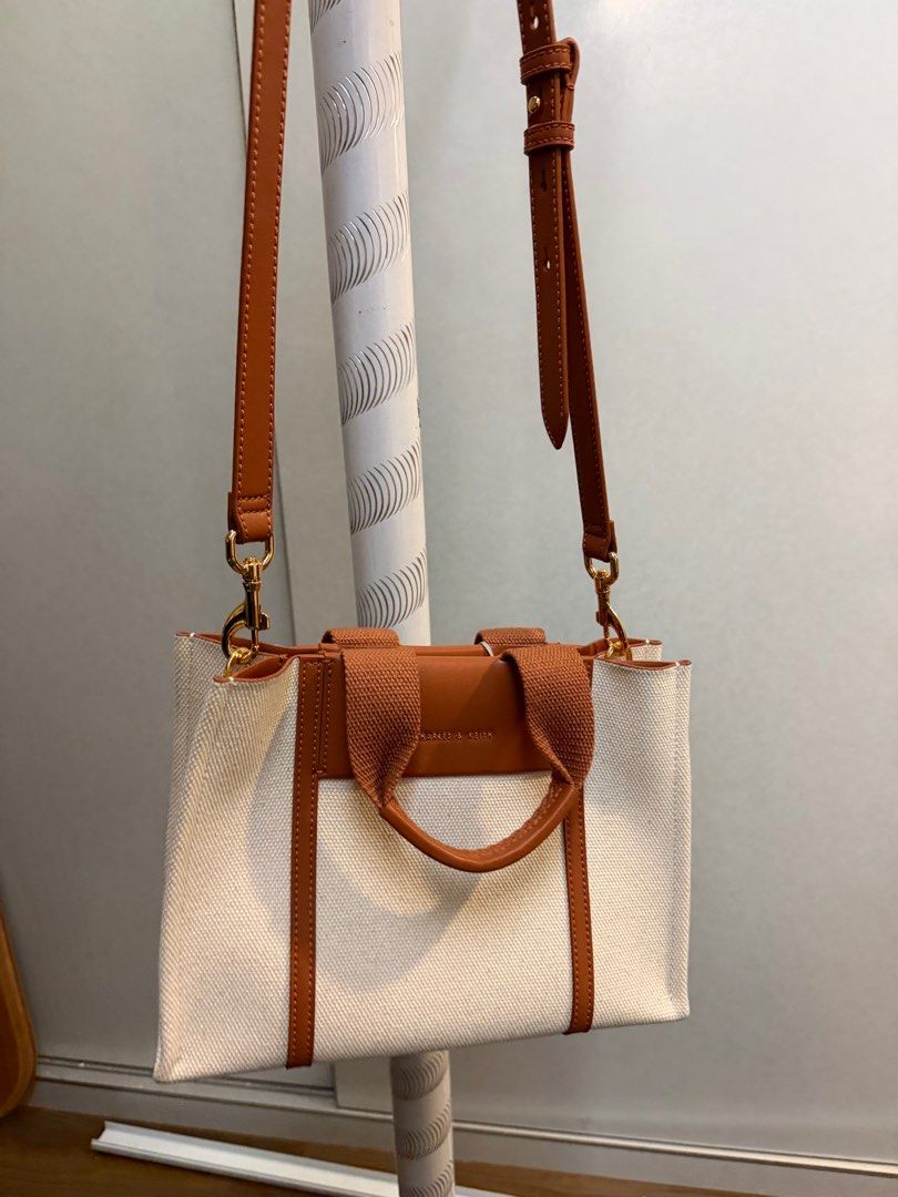 Charles & Keith Canvas Tote Bag, Women's Fashion, Bags & Wallets, Tote ...