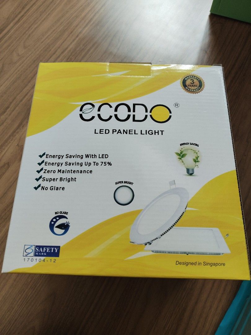 ECODO LED Panel Light, Furniture & Home Living, Lighting & Fans ...