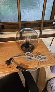 IKEA Fado 25cm Round Globe Lamp with LED Bulb, Furniture & Home Living ...