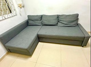 IKEA FRIHETEN Corner Sofa-Bed - Dark Grey, Furniture & Home Living ...