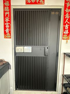 Main Door + Metal Gate + Digital Lock, Furniture & Home Living ...