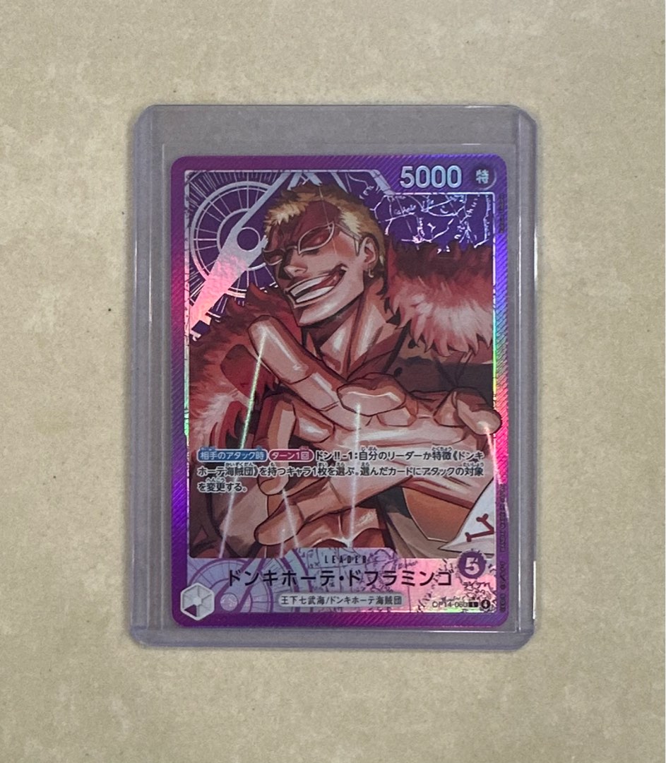 One Piece OP14 Doflamingo Leader card, Hobbies & Toys, Toys & Games on ...