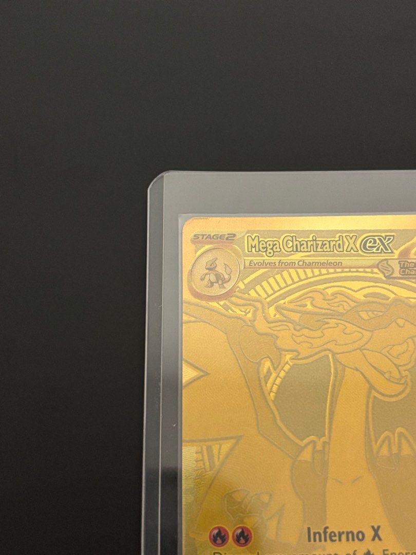 Pokemon TCG Mega Charizard X EX Gold Card MUR English, Hobbies & Toys ...