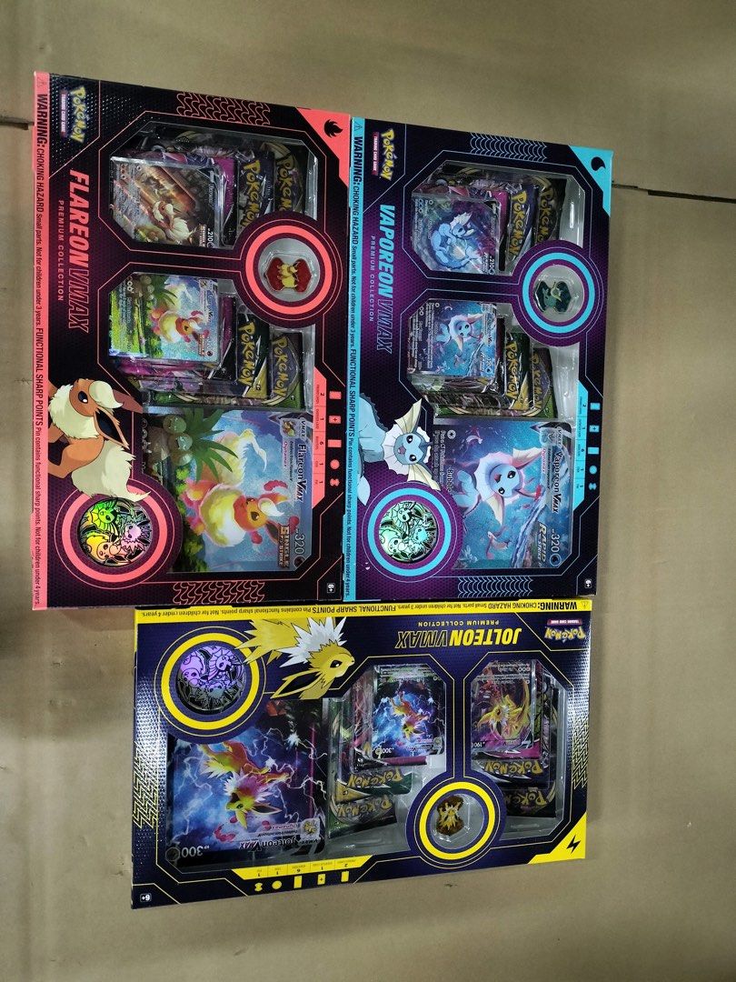 [RARE] Jolteon,Vaporeon,Flareon Eeveelution Premium Collection Boxes ...