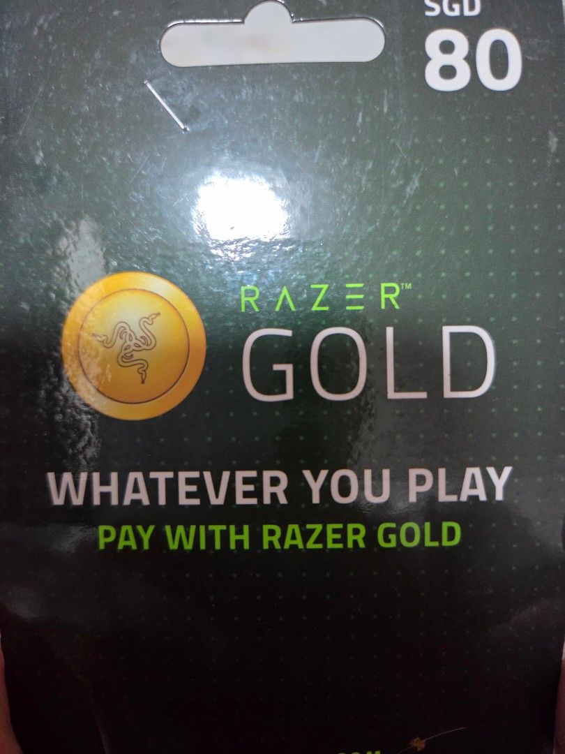 Razer Gold Gift Card - $80, Video Gaming, Gaming Accessories, Game Gift ...