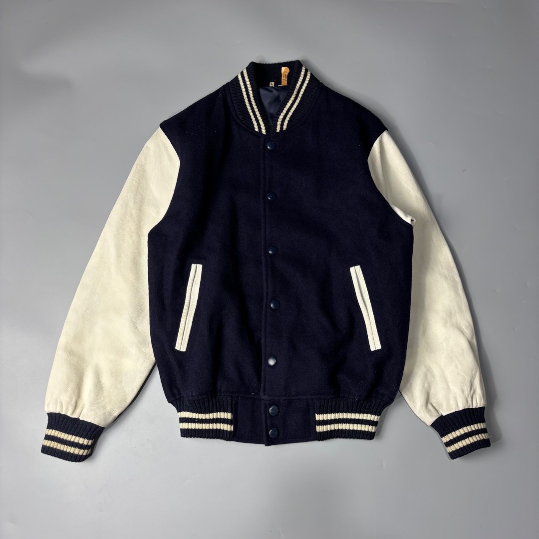 Vintage Japanese Brand Wool leather Baseball college Varsity Jacket ...